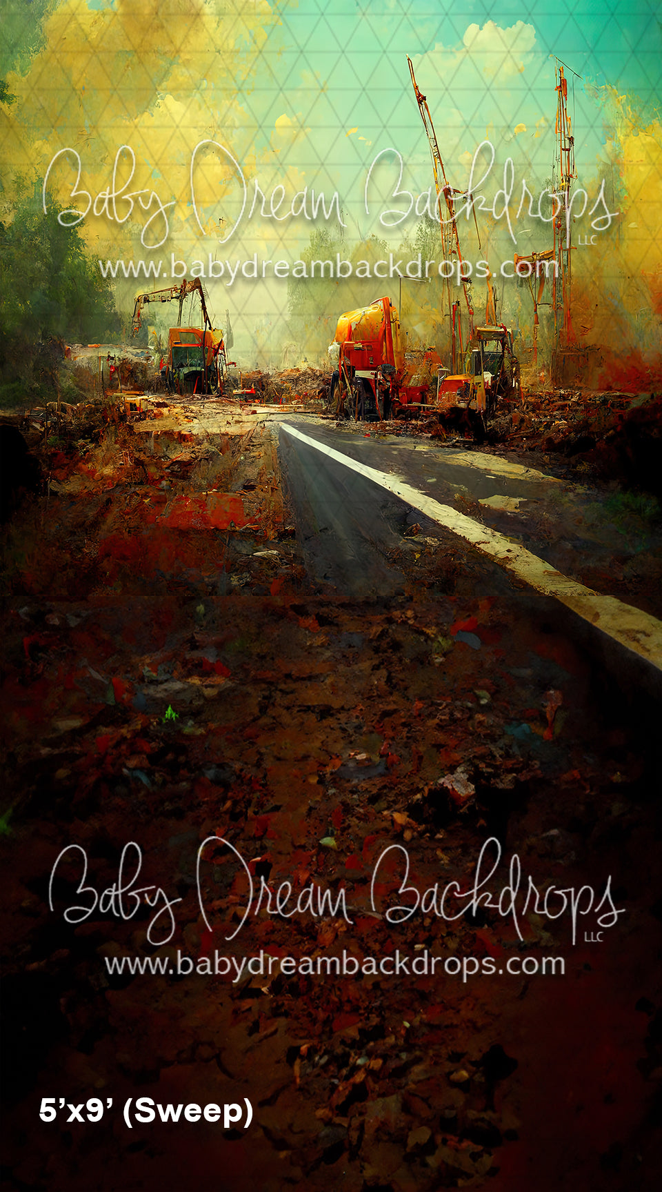 Construction Site Sweep (SM) — Baby Dream Backdrops