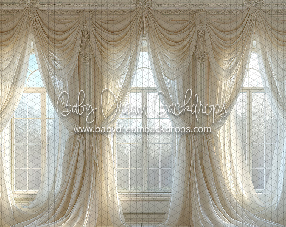 Draped Window Elegance (BD) — Baby Dream Backdrops