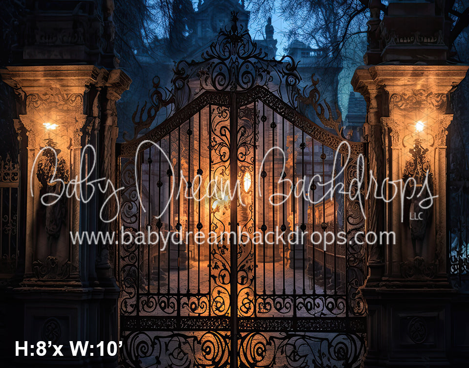 Eerie Mansion Gate (SM) – Baby Dream Backdrops