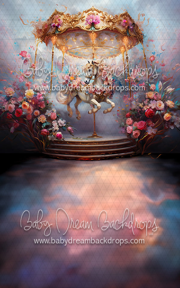 Enchanted Carousel Sweep (MD) – Baby Dream Backdrops