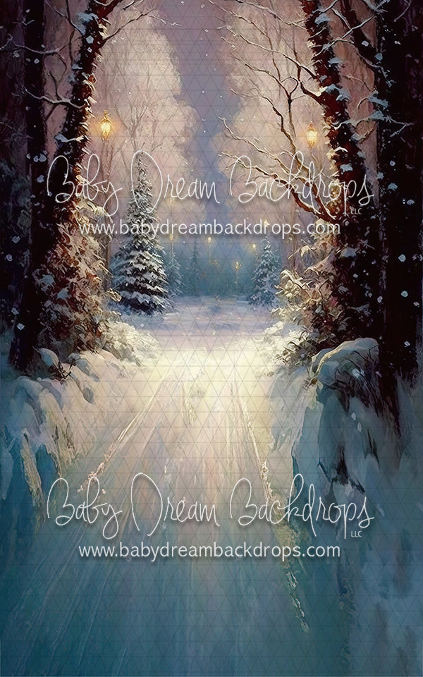 Fine Art Painted Christmas Path Sweep (MD) – Baby Dream Backdrops