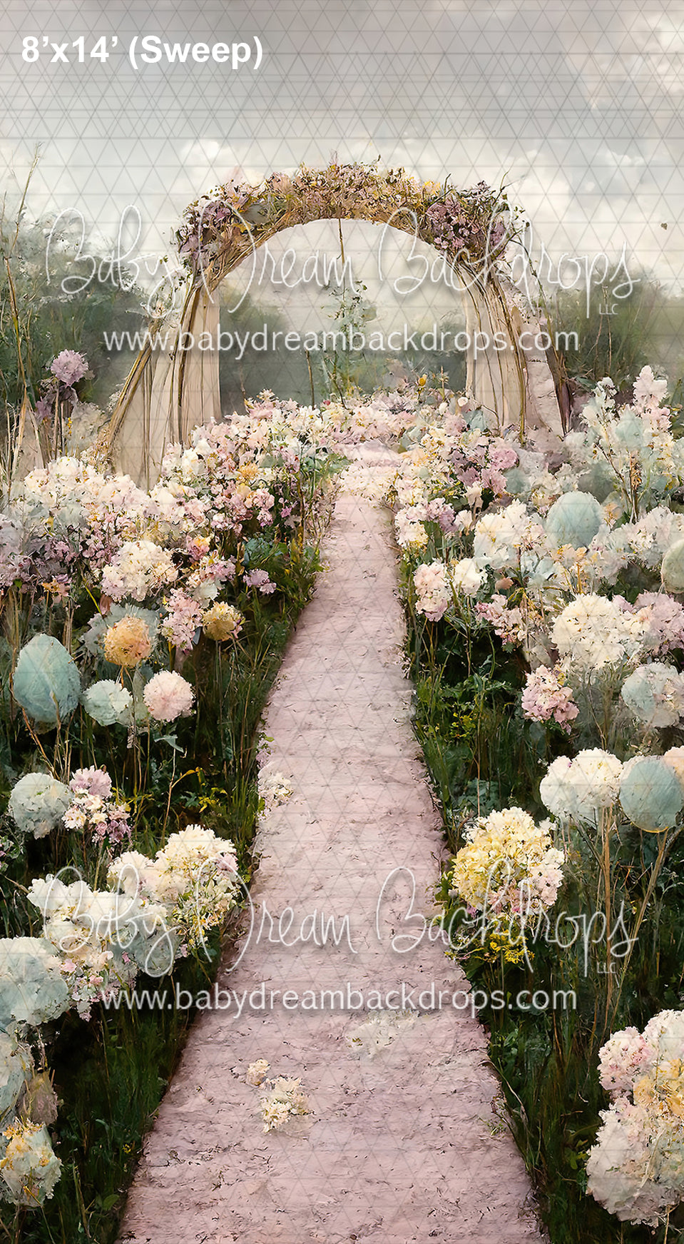 Sweeps Flower Garden Pink and Purple (BD) — Baby Dream Backdrops