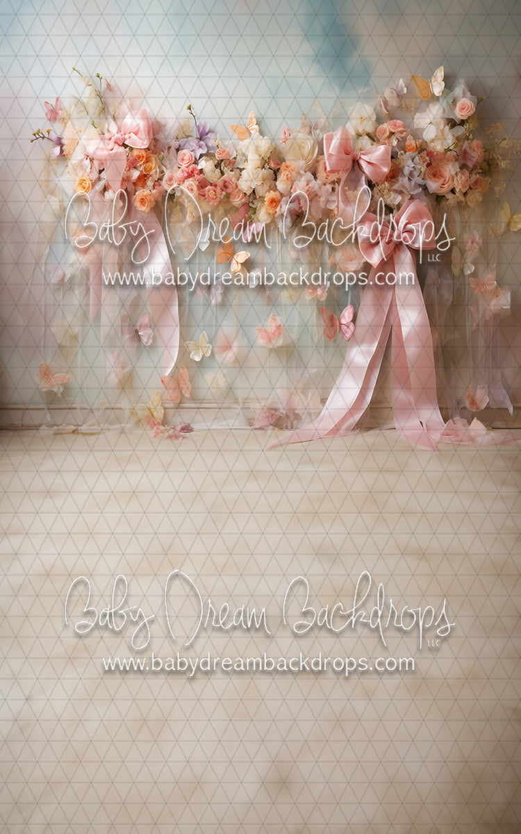 Flowers and Bows Sweep (MD) – Baby Dream Backdrops