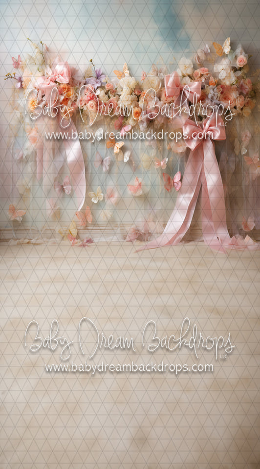 Flowers and Bows Sweep (MD) — Baby Dream Backdrops