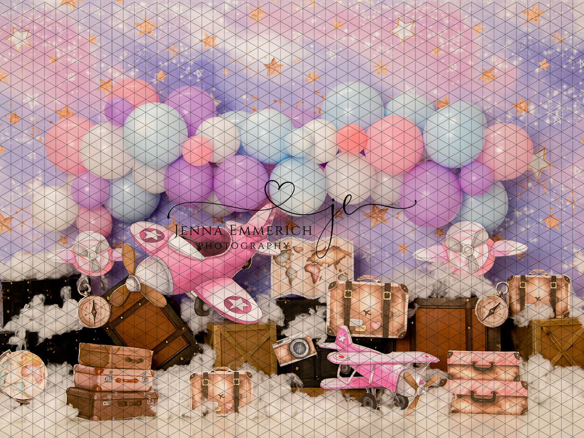 Fly Me Away with balloons (JE) — Baby Dream Backdrops