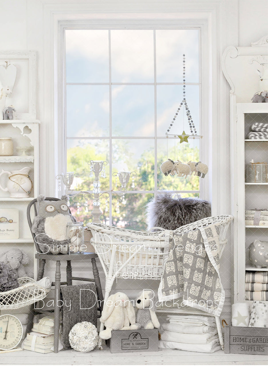 Gray Nursery — Baby Dream Backdrops