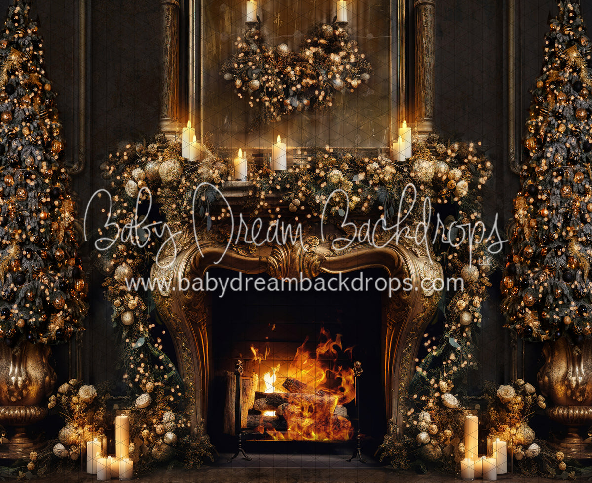 Library Glow Fireplace (JA) — Baby Dream Backdrops