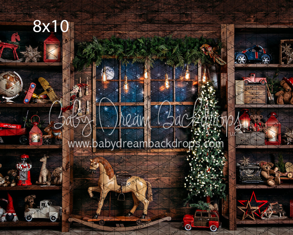 santa's grotto backdrop