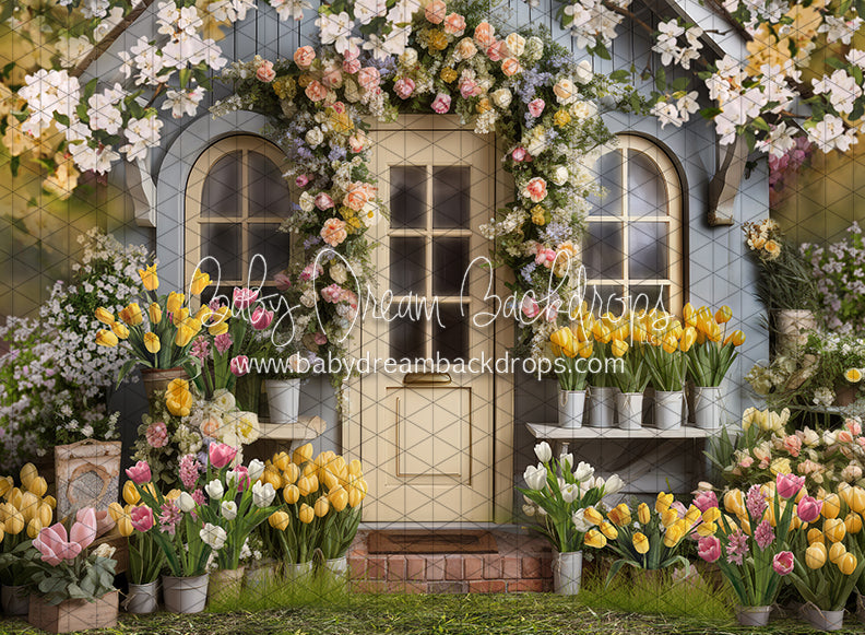 May Flowers Bungalow (Grass) (JA) – Baby Dream Backdrops