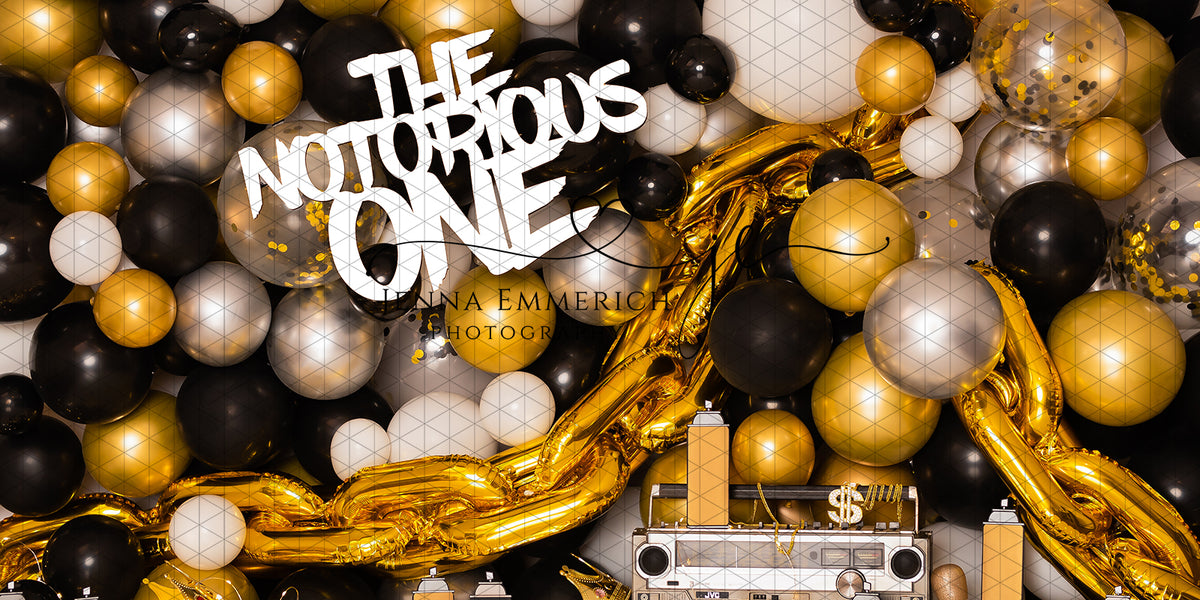 Notorious One Balloon Wall — Baby Dream Backdrops