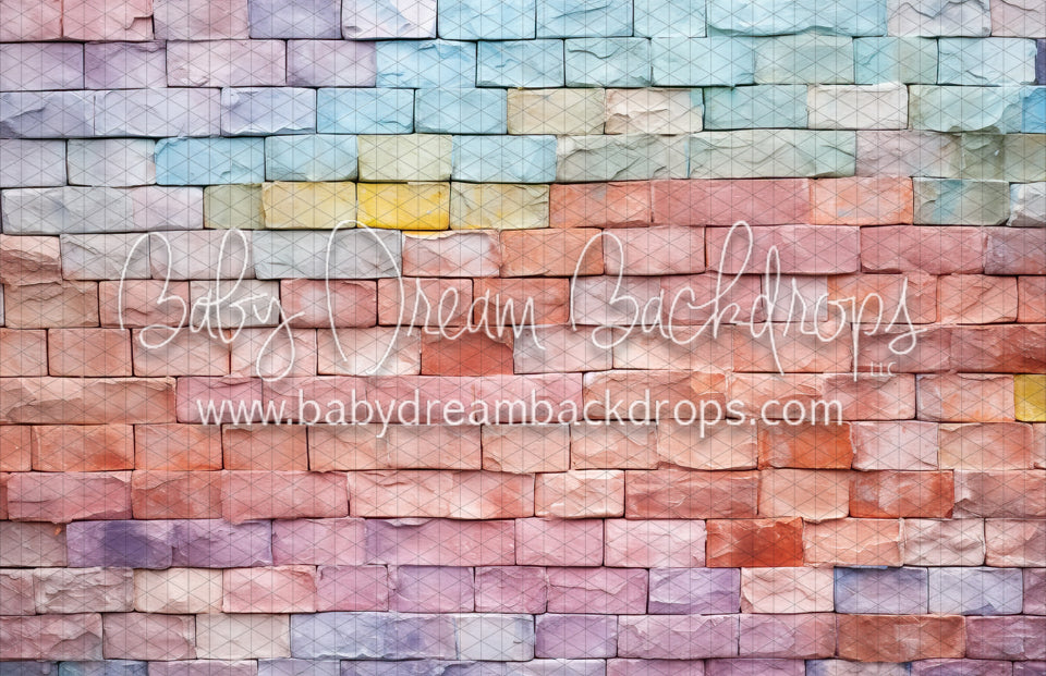 Pastel Bricks 5 (MD) – Baby Dream Backdrops
