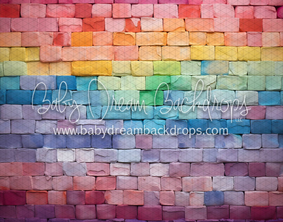 Pastel Bricks 6 Floor (MD) — Baby Dream Backdrops