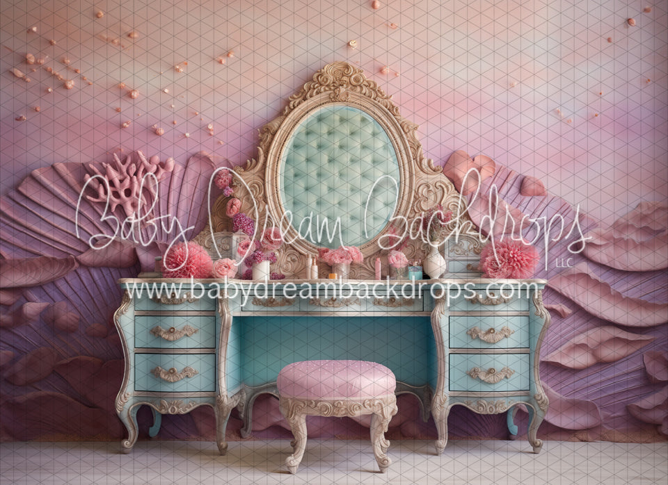Pastel Mermaid Vanity (MD) – Baby Dream Backdrops