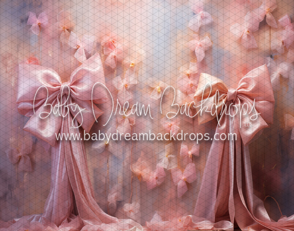 Pink Bows Wall (MD) – Baby Dream Backdrops