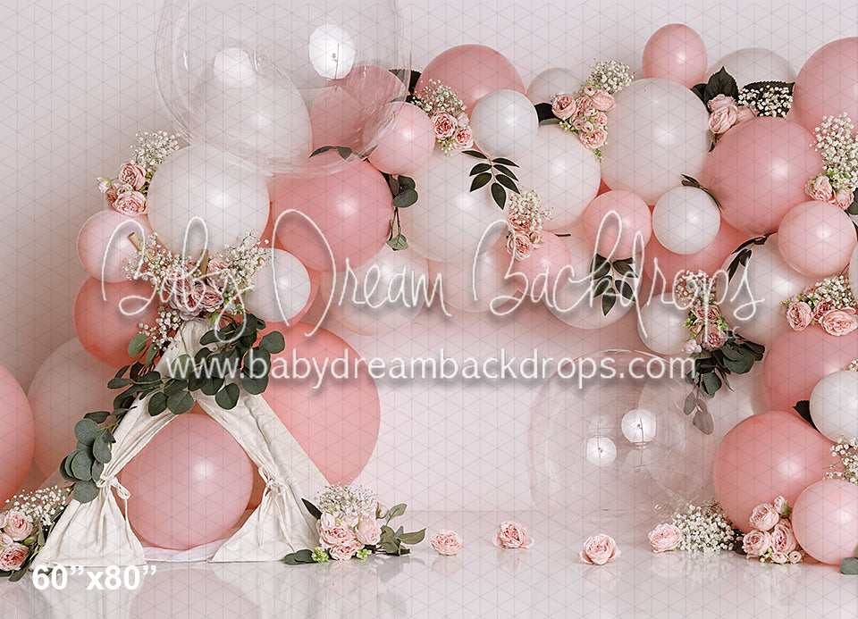 Pink Floral (DM) — Baby Dream Backdrops