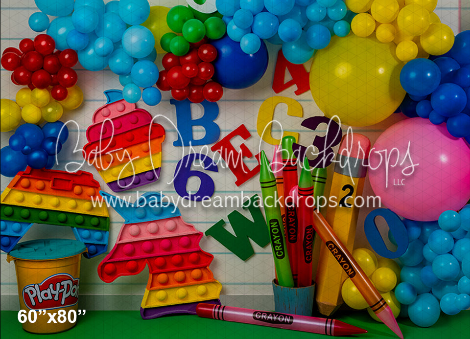 Poppin Back to School (BC) — Baby Dream Backdrops