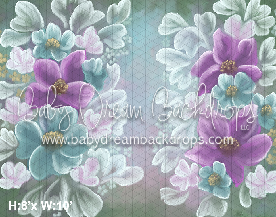 Purple Spring Flowers (BD) – Baby Dream Backdrops
