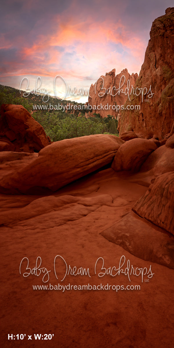 red rock garden sweep (LG) – Baby Dream Backdrops