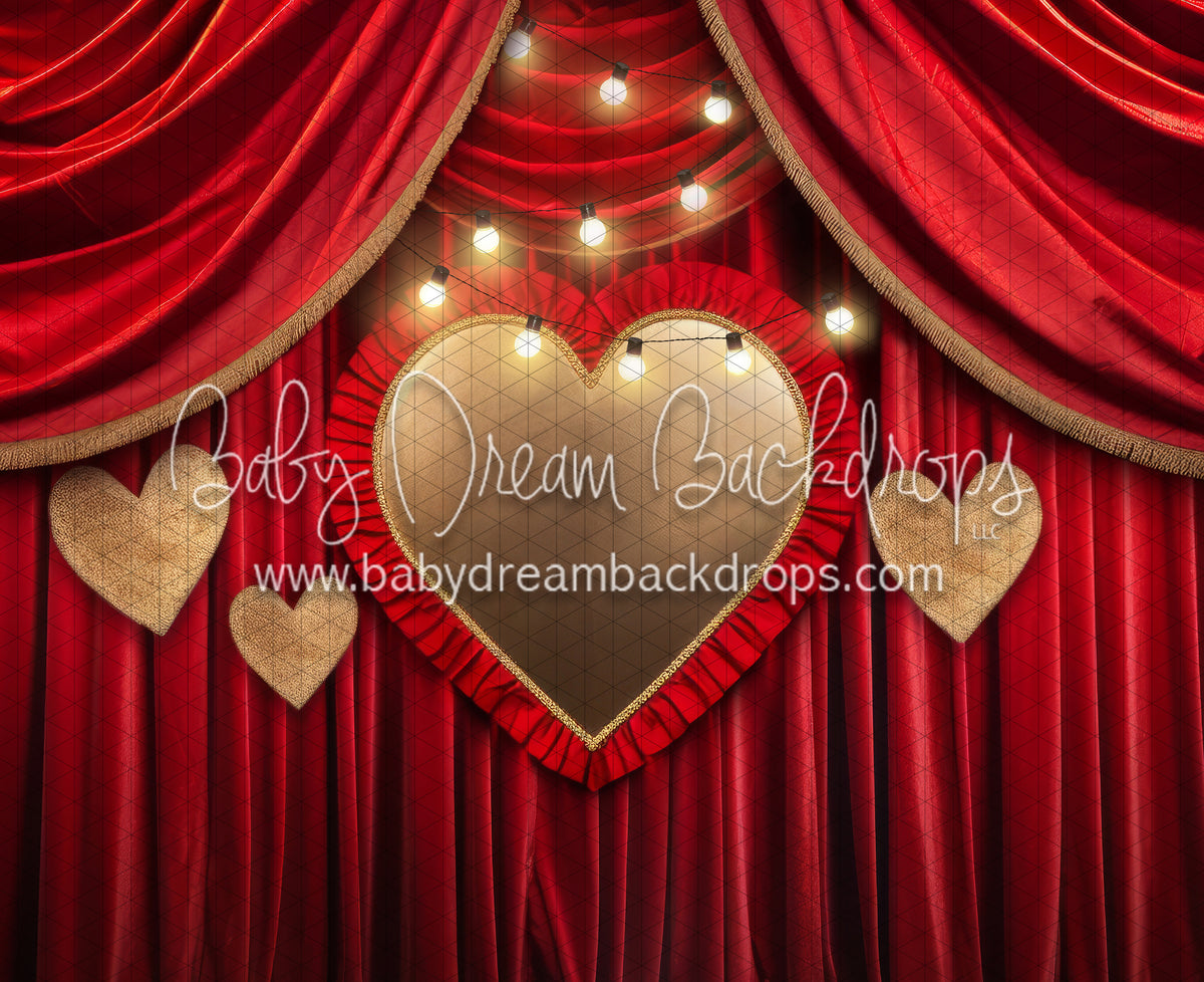 Red Valentine Circus Heart (JA) — Baby Dream Backdrops