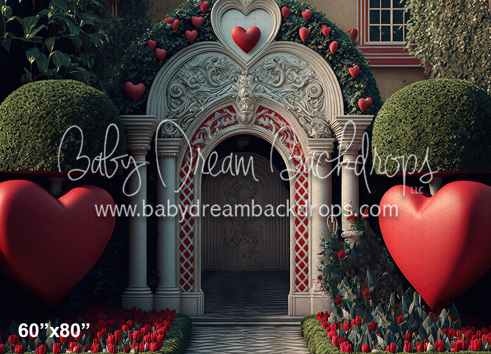 Red Heart Castle Entrance (MD) – Baby Dream Backdrops
