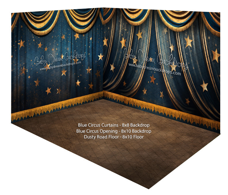 Blue Circus Curtains + Blue Circus Opening + Dusty Road Floor — Baby ...