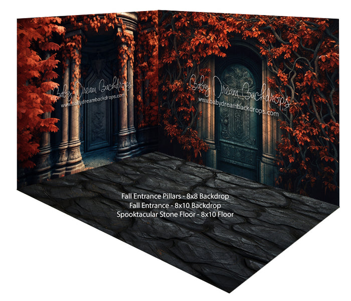 Fall Entrance Pillars + Entrance + Spooktacular Stone Floor — Baby ...