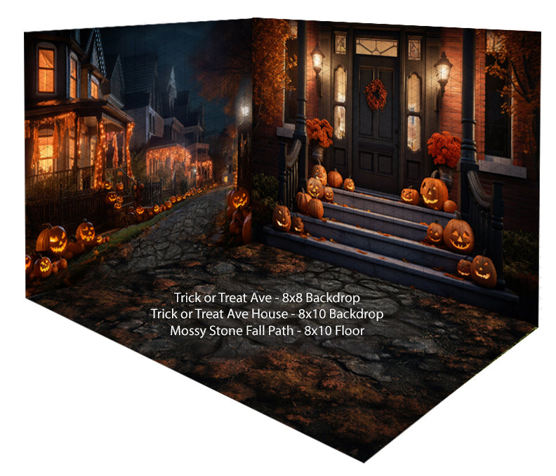 Room Trick or Treat Ave + Trick or Treat Ave House + Mossy Stone Fall ...