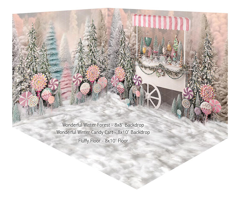 Room Wonderful Winter Forest + Wonderful Winter Candy Cart + Fluffy Fl ...
