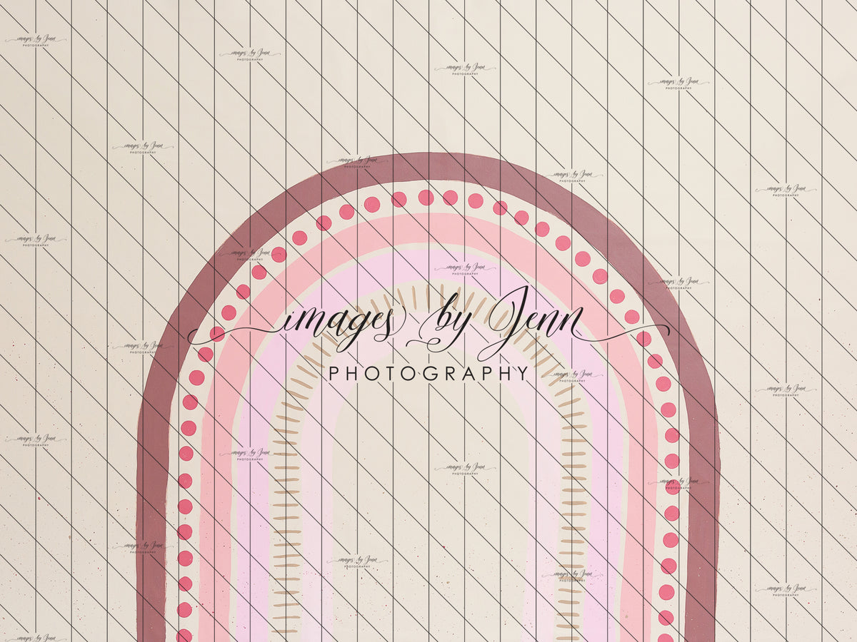 Rosy Boho Rainbow Drop (JG) — Baby Dream Backdrops