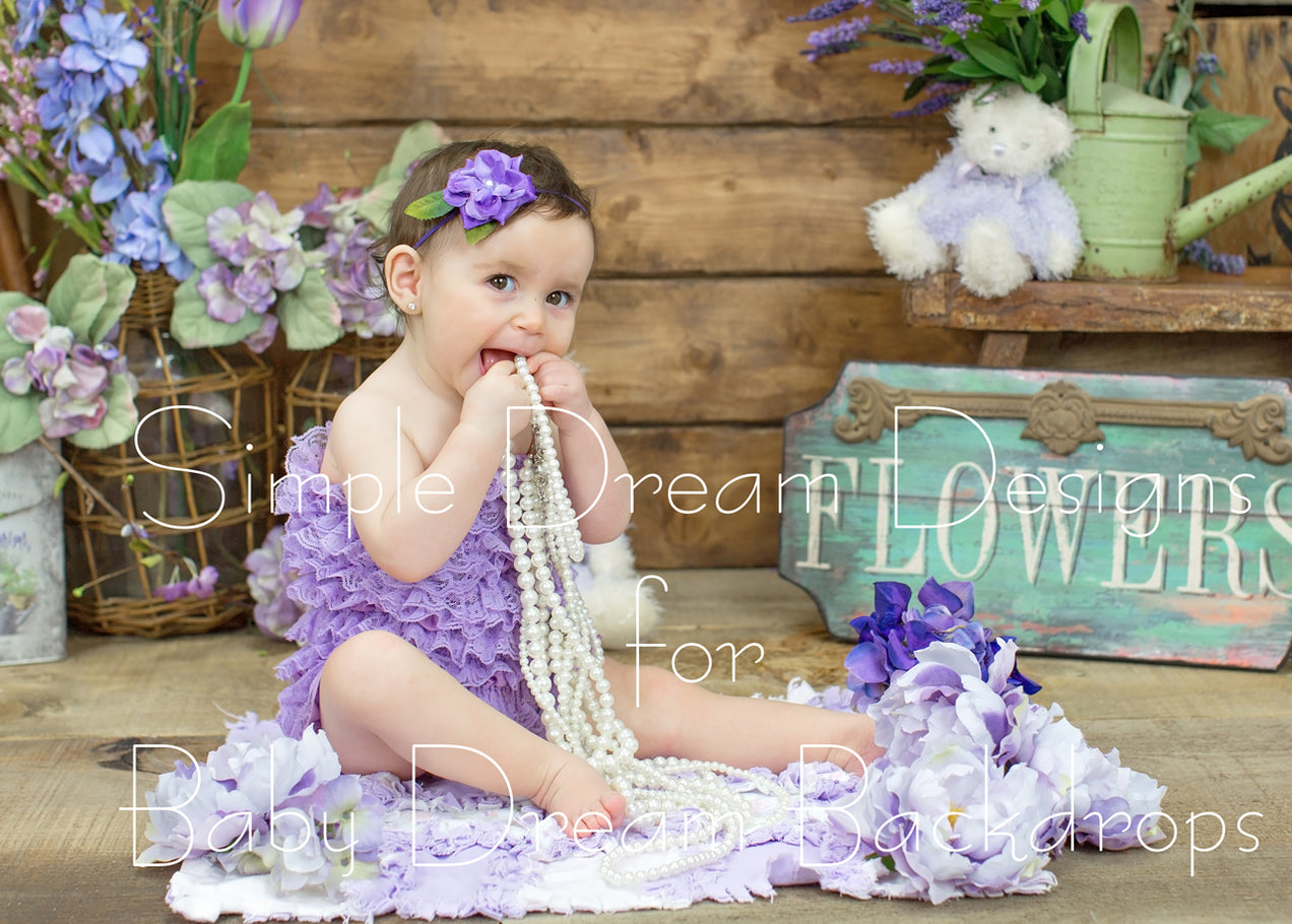 Rustic Purple Garden — Baby Dream Backdrops