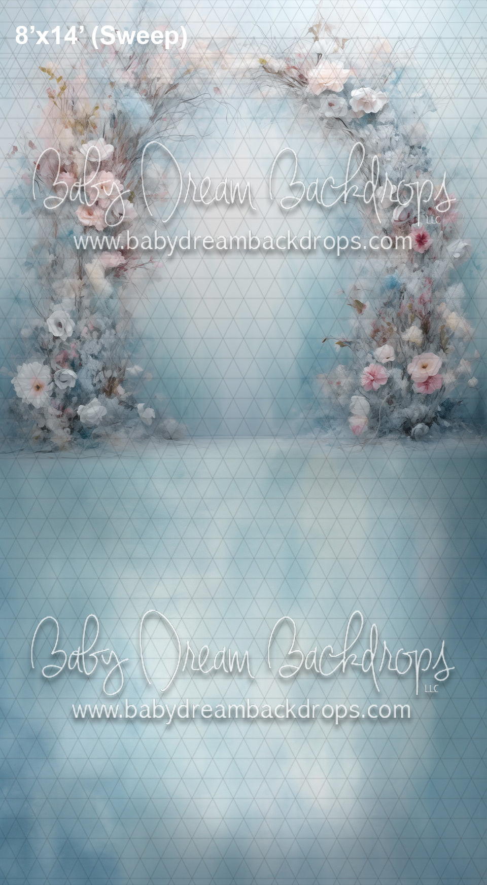 Sweeps CTandRina Painted Floral Arch Calm (AZ) — Baby Dream Backdrops