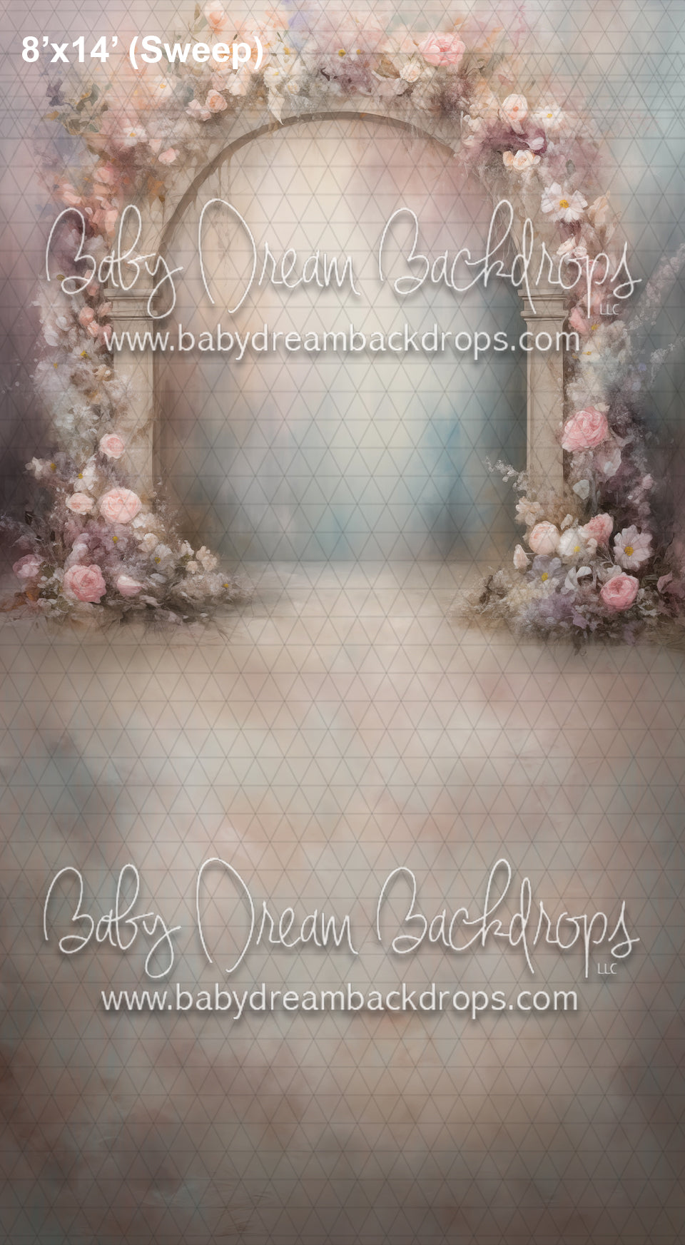 Sweeps CTandRina Painted Floral Arch Pastels (AZ) — Baby Dream Backdrops