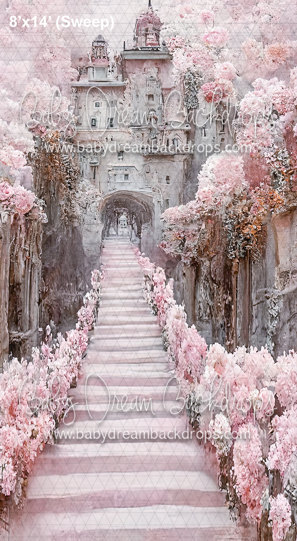 Sweeps Light Pink Castle Walkway — Baby Dream Backdrops