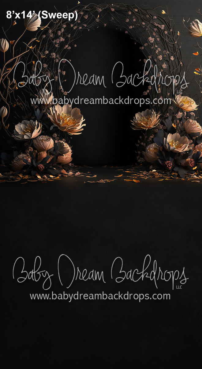 Sweeps Studio Dark Floral Arch (AZ) – Baby Dream Backdrops