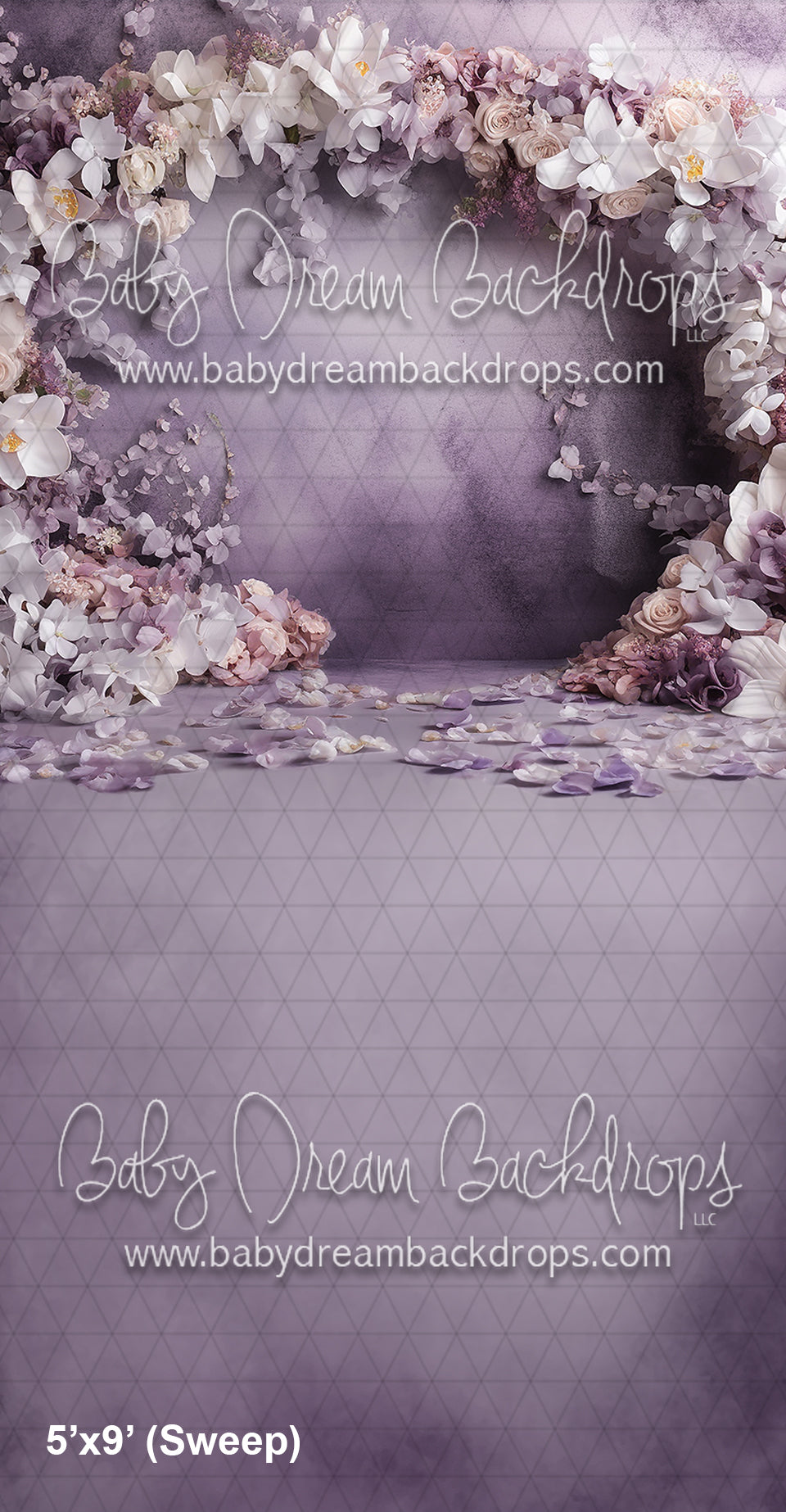 Sweeps Studio Purple Floral Arch (AZ) — Baby Dream Backdrops