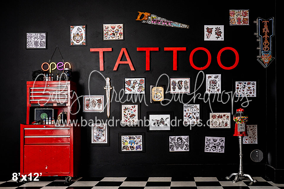 Tattoo Shop Inside Open Sign (NL) – Baby Dream Backdrops