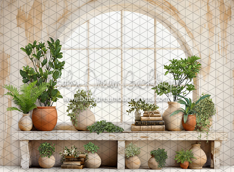 Tuscan Botanical Window (JA) – Baby Dream Backdrops