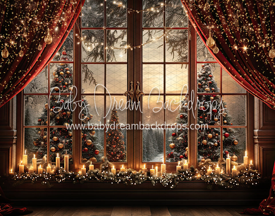 Window of Festive Elegance Sparkle (BD) – Baby Dream Backdrops