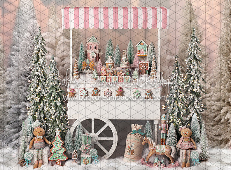Wonderful Winter Gingerbread Cart (BS) – Baby Dream Backdrops