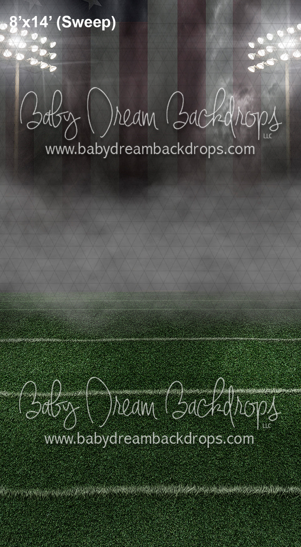 X Drop Sweep Sports Field (C2C) — Baby Dream Backdrops