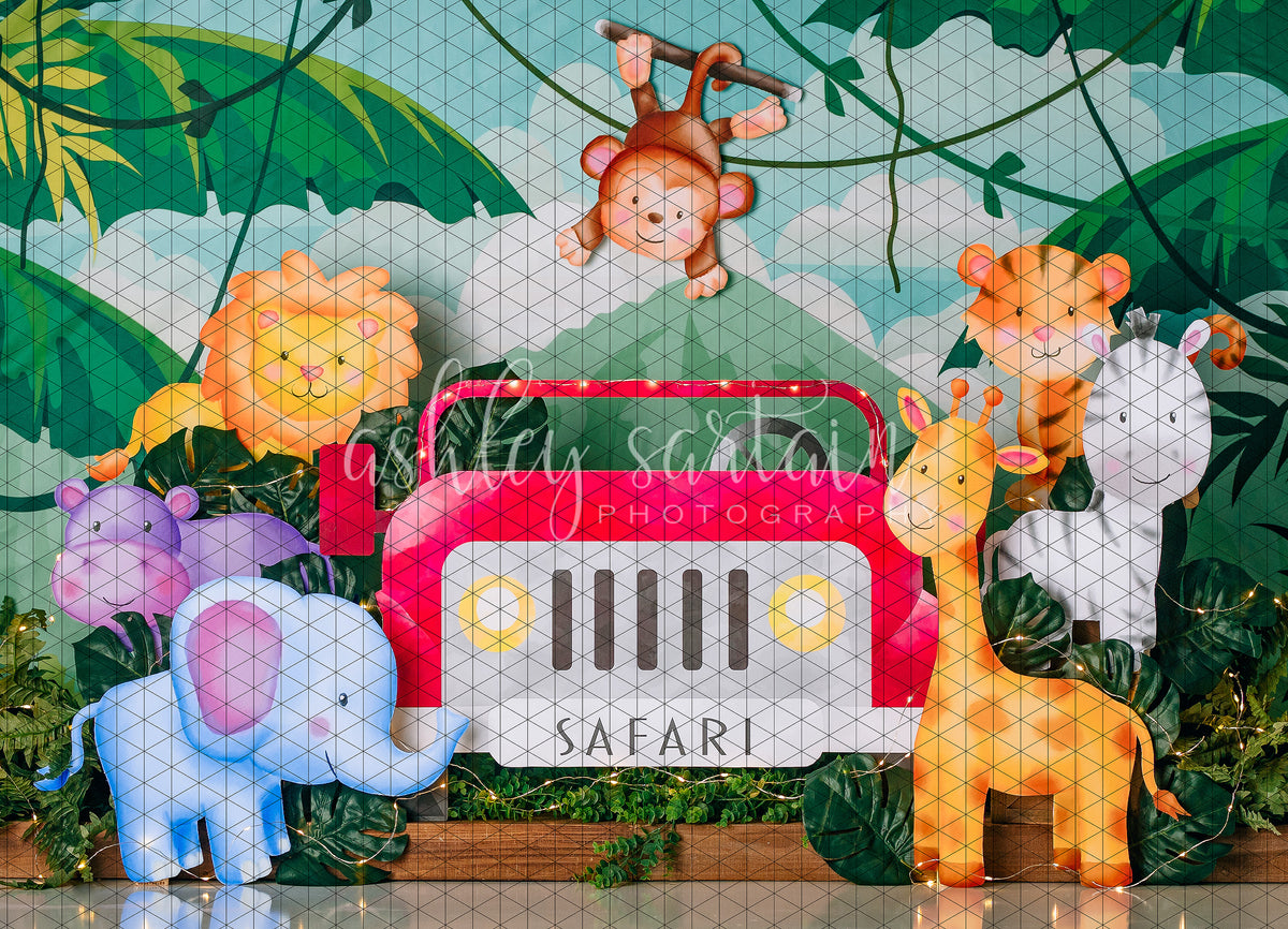 Colorful Safari Animals (AH) – Baby Dream Backdrops