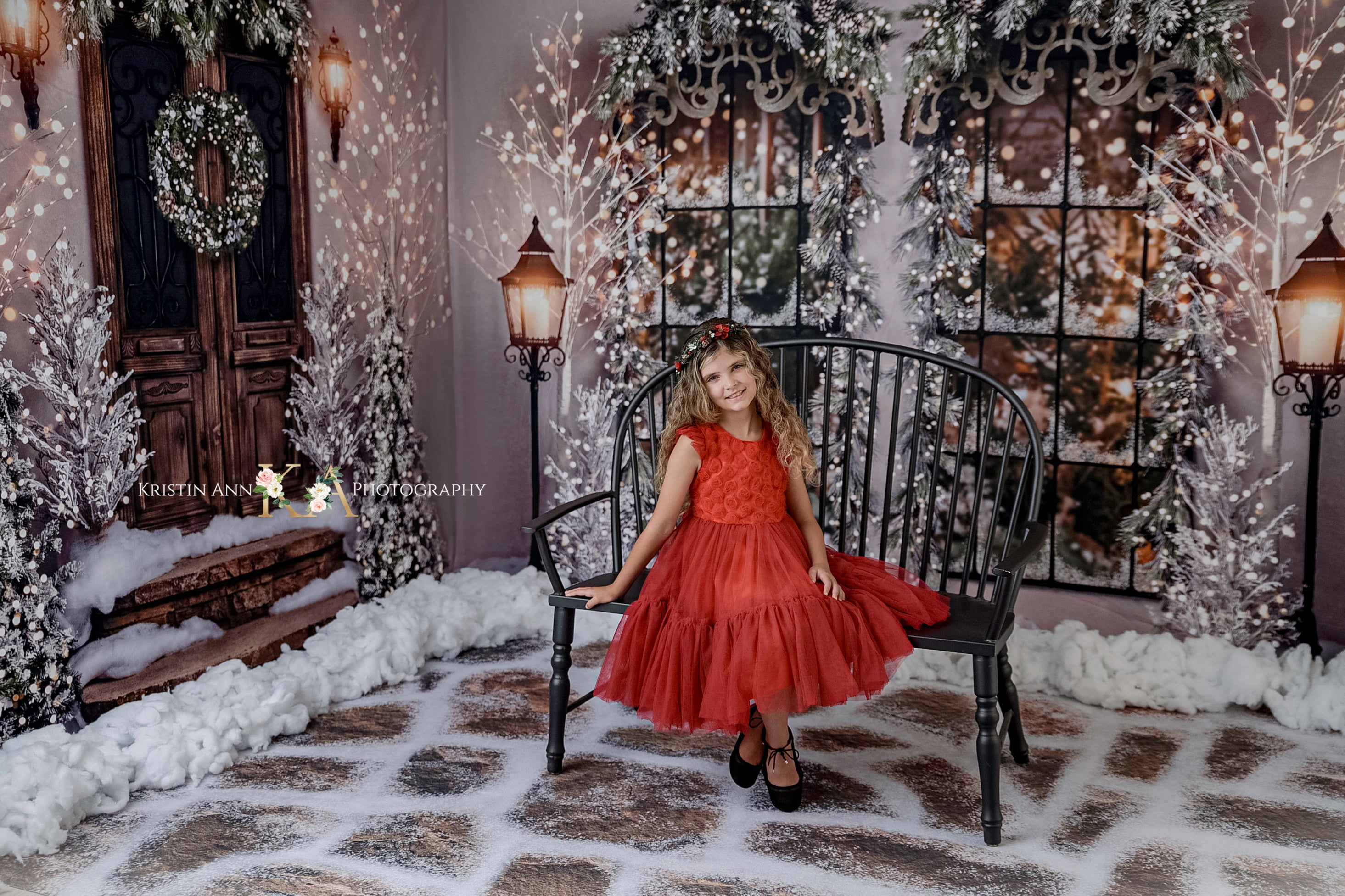 Winter Wonders Entry and Winter Wonders Windows Room — Baby Dream Backdrops